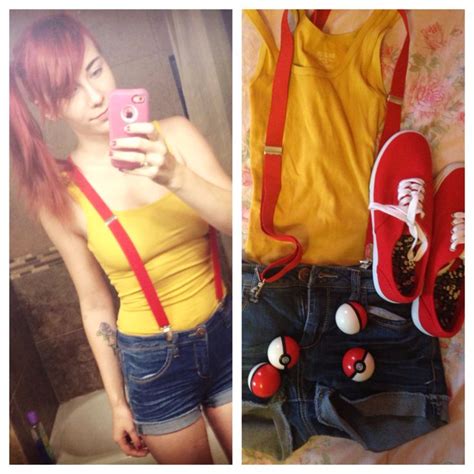 Misty Costume Halloween Pokemon Yellow Tank Top High Rise Shorts
