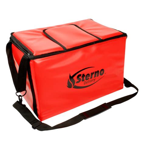 Sterno 70540 Red Customizable Medium Stadium Insulated Food Carrier 18
