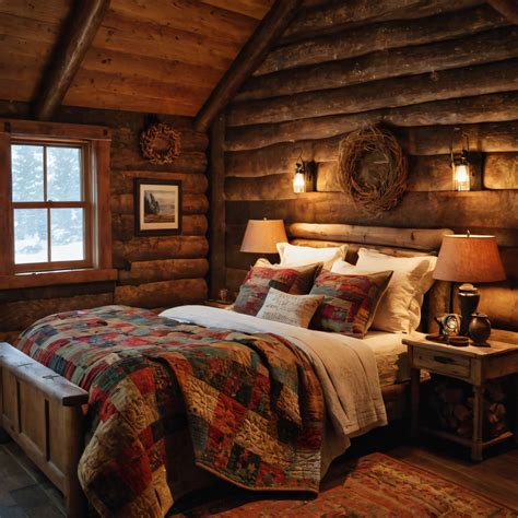 Designsavemoney On Instagram A Cozy Rustic Cabin Bedroom With Log