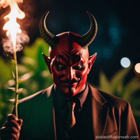 Weed Character As A Devil Stable Diffusion Online