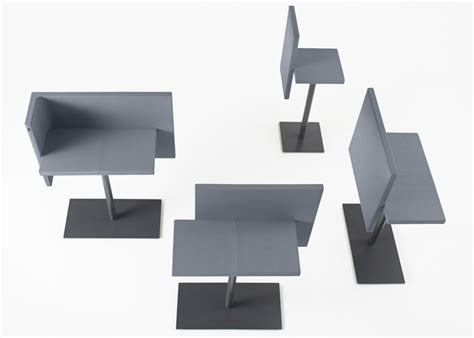 Nendos Brackets Lite Office Tables Create Casual Conversation Spaces