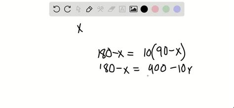 solved find an angle such that its supplement is equal to 10 times its