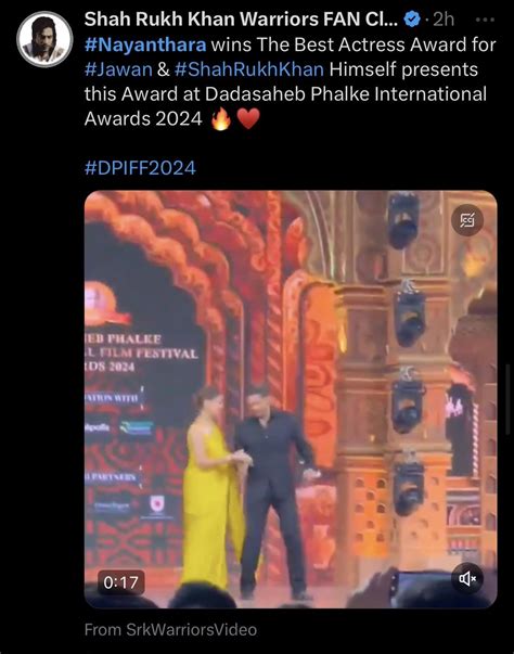 Srk And Nayanthara Win Best Actor And Actress Awards For Jawan At