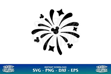 Mickey Mouse Fireworks Svg Gravectory