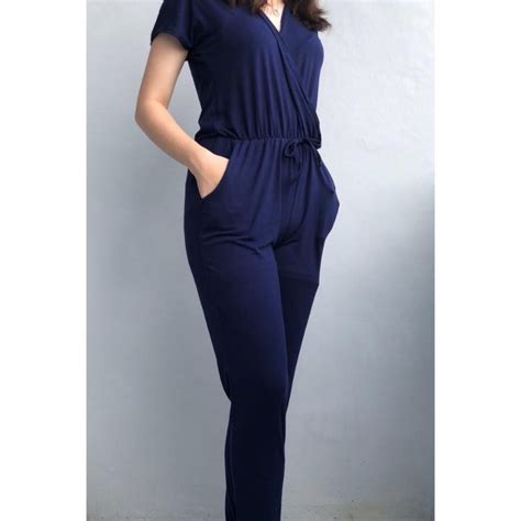 The Most Popular Designs V Neck Sexy Womens Jumpsuit Hs 205 Shopee