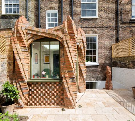 Brick Columns Support Twist House Extension By Urban Mesh In London