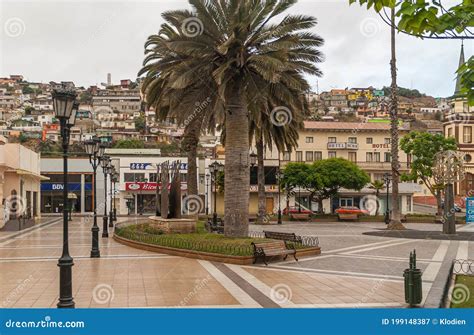 Plaza De Armas Con Hotel Iberia Coquimbo Chile Fotografía Editorial