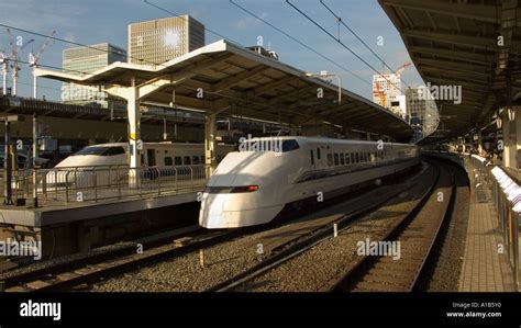 Shinkansen Train At Tokyo Station Popularly Known As The Bullet Train