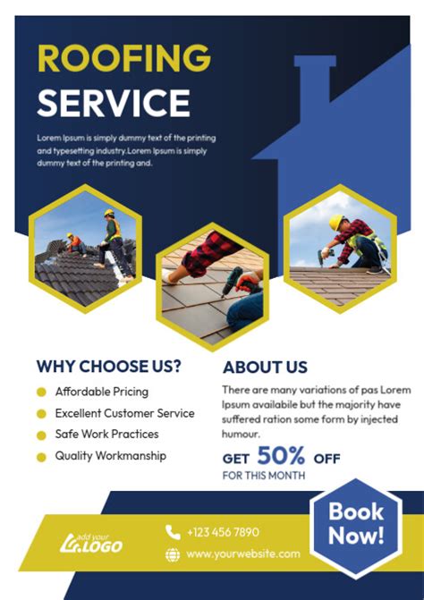 Roofing Flyer Template Postermywall