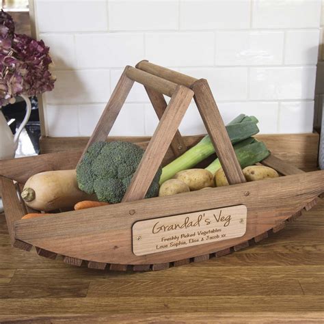 Personalised Wooden Fruit And Vegetable Trug