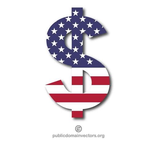 Dollar Symbol With Flag Free Vector Download Vectorportal