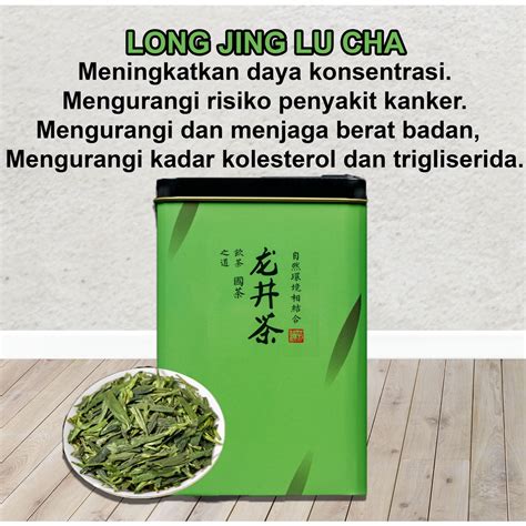 Jual Teh Cina Chinese Tea Long Jing Lu Cha Kemasan Kaleng 100 Gram 龙井茶