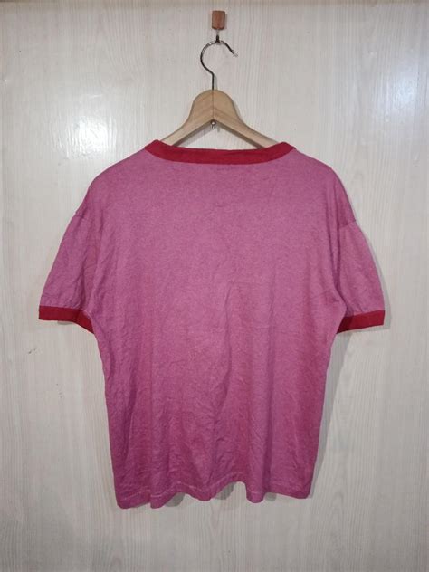 80s Minnie Mouse Pink Ringer Tee Womens Fashion Tops Shirts On