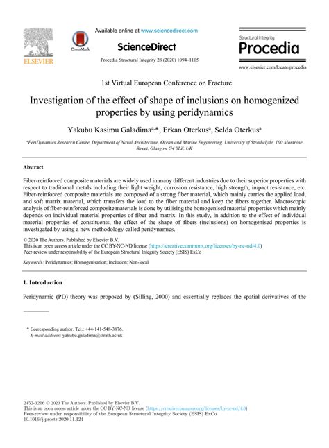 Pdf Investigation Of The Effect Of Shape Of Inclusions On Homogenized Properties By Using