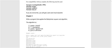 Solved In Visual Studio C For Compatibility With My Chegg