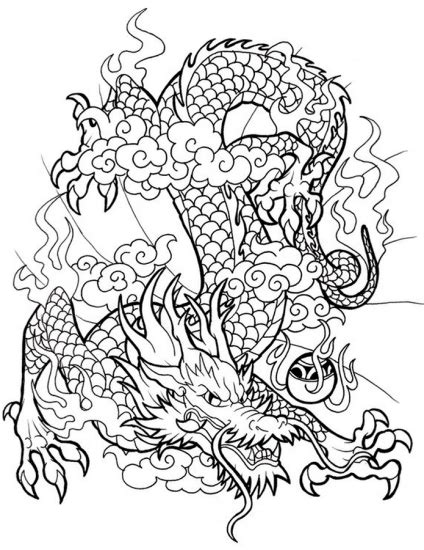 Realistic Dragon 95 Free Printable Coloring Pages