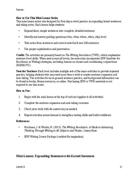 Mastering Sentences All Terrain Vehicles Kernel Sentences And Note Taking