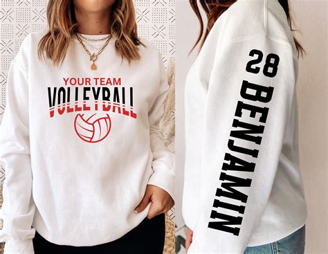Customized Volleyball Team Hoodie Custom Volleyball Sweatshirt Game