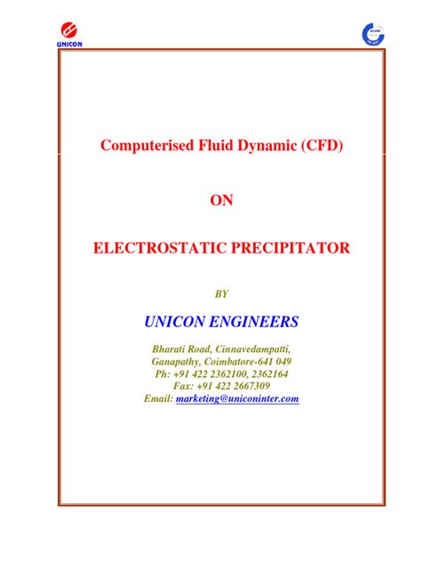 Computation Fluid Dynamics Cfd Of Electrostatic Precipitator Pdf Applied And