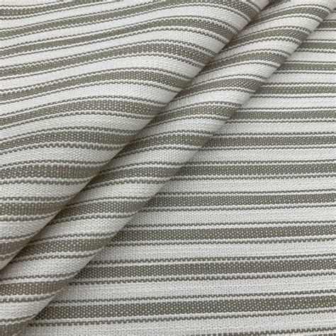 Farmhouse Stripe Upholstery Fabric Beige And Off White Heavy