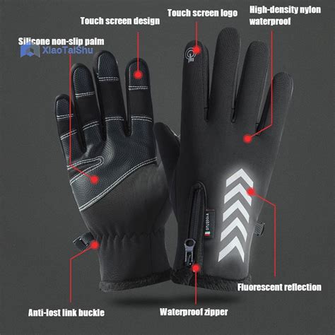 Goodgirl Winter Gloves Touch Screen Warmth Riding Cold Gloves Zipper