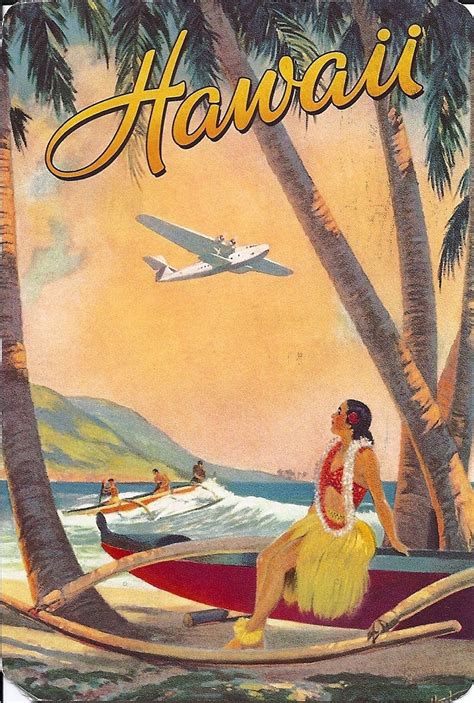 Hawaii Vintage Postcards Travel Vintage Hawaii Vintage Posters