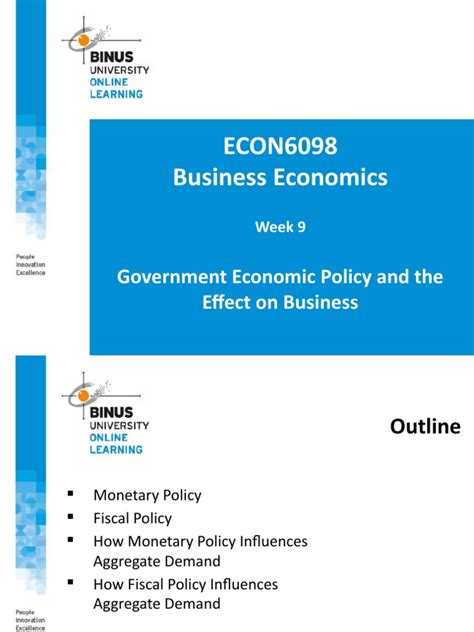Ppt9 Government Economic Policy And The Effect On Business Pdf