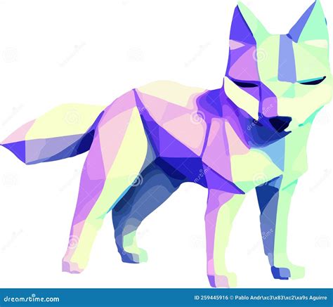 Isometric 3d Vector Illustration Of Wolf Isolated On White Background