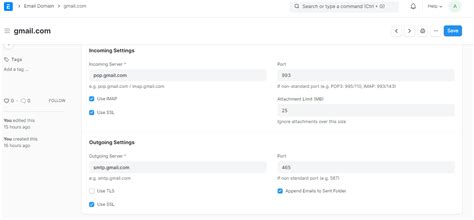 error while creating email address for alert and notification
