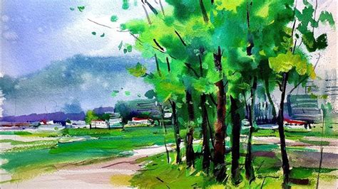 수채화 수채화 풍경 배우기 동영상 눈으로 배우는 그림 Aquarell Landschaften Aquarelle