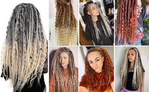 24 Inch Synthetic Dreadlock Extensions Hippie Single Ended Dreadlock
