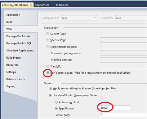 need to debug both asp and silverlight solutions together