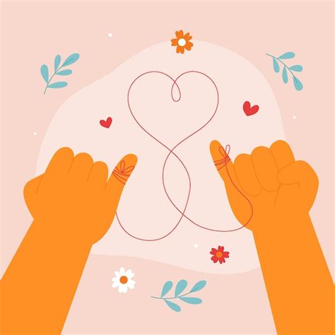 Free Vector Hand Drawn Red Thread Illustration