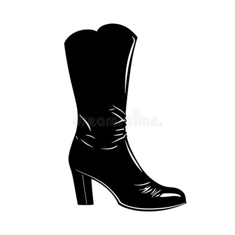 Female Elegant Boots Isolated Illustration Ai Generated Stock Vector