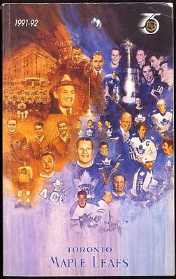 1991 92 Toronto Maple Leafs Record Book Guide Nm With Wendel Clark