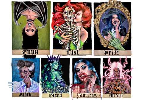 Poster Print Of All 7 Deadly Sins Moeai Art