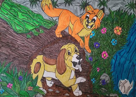 Recreation Of The Fox And The Hound By Thisorin On Deviantart