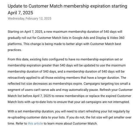 Update Customer Match Adriaan Dekker