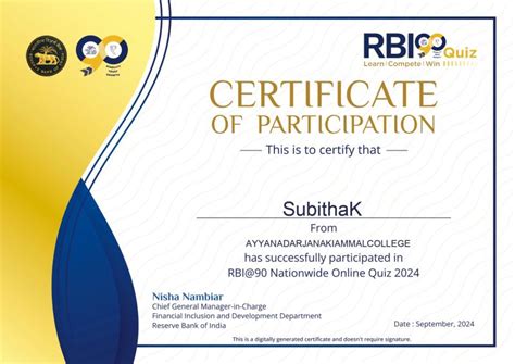 Subitha K On Linkedin Rbi Quiz Learning Growth Financialinclusion Proudmoment…