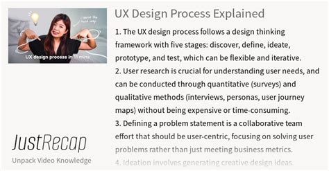 The Ux Design Process Explained A Step By Step Overview · Justrecap