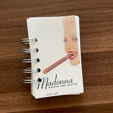 Madonna Cassette Notebook 90s Music 1990s Music Mini Notepad Upcycled