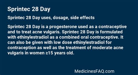 Sprintec 28 Day Uses Dosage Side Effects Food Interaction And Faq