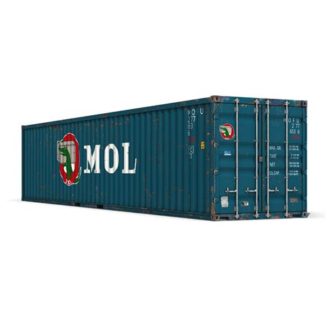 40ft Shipping Container Mol 3d Model 35 C4d Obj Lwo Fbx 3ds Free3d