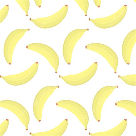 Banana Flat Vector Art Png Cute Banana Pattern Vector Flat Fresh Illustration Background Png