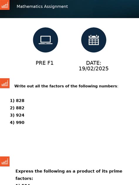 Pre F1 Mathematics Assignment 19 02 2025 Pdf