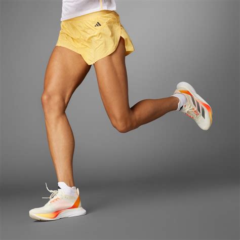 Adidas Adizero Running Split Shorts Yellow Free Shipping With