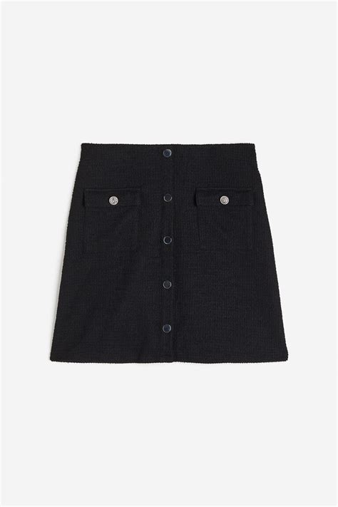 Button Front Skirt