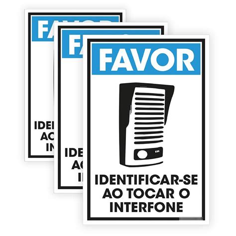 3 Placas De Favor Identificar Se No Interfone Shopee Brasil