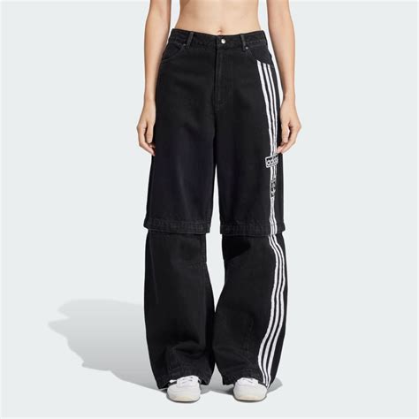Adidas Pantalon Deux En Un Denim Adibreak Noir