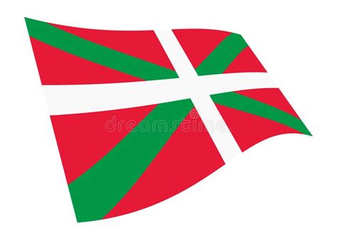 Basque Region Waving Flag 3d Illustration Isolated On White With Clipping Path Stock